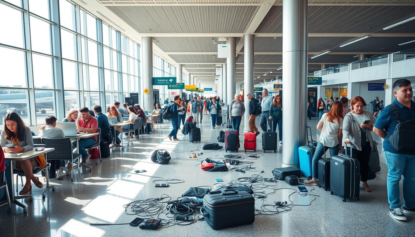 How to Find Power Outlets at Busy Airports - SSDFly.Com